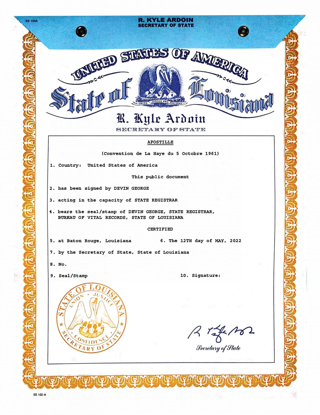 Apostilla documentos New Orleans - Servicio de apostillado en Louisiana